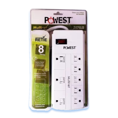 SUPRESOR DE PICOS DE 8 SALIDAS REF.MULTINET 8T - Tienda C&H Technology